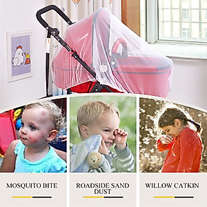 No-See-Ums Mosquito Net for Stroller Finest Holes Mesh 2000 Universal Size Stroller Bug Net, No Harmful Chemicals and Breathable for Stroller, Playpen & Car Seat Available in Grey or Coffee