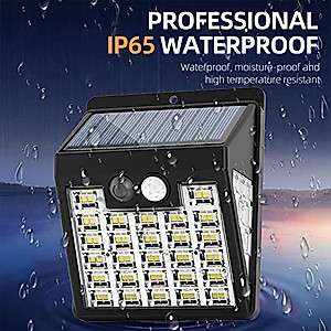 Led Solar Street Light Outdoor - IP65 Waterproof Outdoor Solar Powered Street Lights, Dusk to Dawning with Motion Sensor LED Floods Light for Parking Lot, Drive-Way