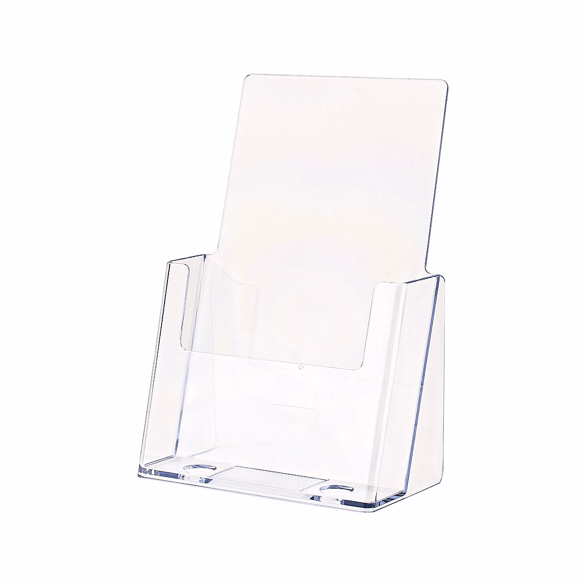 Marketing Holders 12 Pack Brochure Holder for 6" Bifolds Clear Acrylic Countertop Literature Organizer Space Saving Slant Back Booklet Dispenser for Trade Shows Expos and Conventions