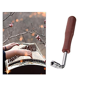 Professional Piano Tuner Spanner L Shape Piano Tuning Hammer Lever Wrench Hardwood Handle Guzheng Repair Tool Llave Afinar Piano Tuner Wrench Tuner