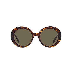 Versace Woman Sunglasses Havana Frame, Brown Lenses, 55MM