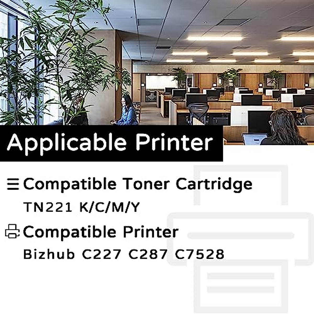 RIOMAN TN221 Toner Cartridge Compatible Replacement for Konica Minolta TN221 to Use with Bizhub C227 C287 C7528 Toner Printer Yellow