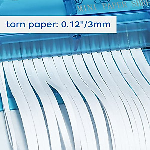 JIKIOU Mini Hand Shredder Portable Paper Shredder Manual Shredder Documents Paper Cutting Tool Home Office Desktop Stationery Blue