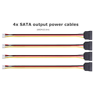 Hard Drive Power Switch Module for 2.5 inch / 3.5 inch SATA HDD/SSD, 4-Way Hard Drive Power Independent Switch Controller with TVS Protection