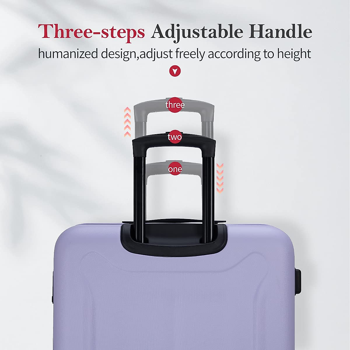Widfre Luggage Sets 3 Pieces Carry on Suitcase Hardshell Lightweight Travel with Double Spinner Wheels Locks TSA Approved (Purple)