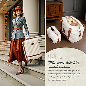 Coolife Suitcase Set 3 Piece Luggage Set Carry On Travel Luggage TSA Lock Spinner Wheels Hardshell Lightweight Luggage Set(Red, 5 piece set)