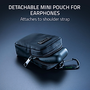 Razer Xanthus Crossbody Bag: Fits Kishi, Steam Deck, Nintendo Switch - Water-Repellent Nylon - Detachable Earphones Mini Pouch - 3 external & 3 internal pockets - Detachable Shoulder Strap