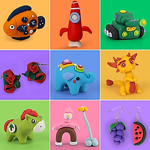 Ixiaoyoo Polymer Clay 88 Colors, Modeling Clay for Kids DIY Starter Kits, Oven Bake Model Clay, Non-Toxic, Non-Sticky, Ideal Clay Kits for Children and Artists (88 Colors)