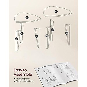 VASAGLE Nesting Coffee Tables, End Tables Set of 2 for Living Room Bedroom, Industrial Small Stacking Side Tables with Metal Frame for Couch, Rustic Brown and Black ULET013B01