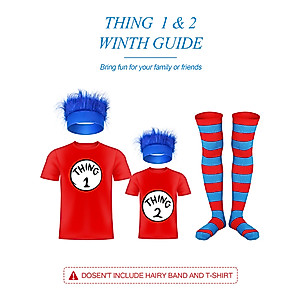 SATINIOR 3 Pairs Blue and Red Striped Long Knee Thigh High Striped Socks Tight for Women