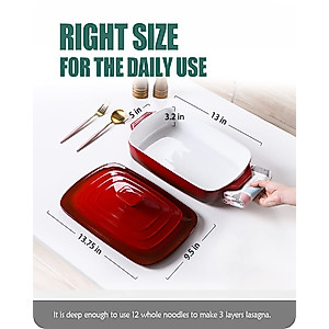 Kitchen Utensil Holder, Lareina Utensil Caddy for Countertop & Lareina Large Ceramic Casserole Dish with Lid