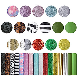 PartyFun 36pcs Leather Earring Making Kit, Including 36pcs 6 Styles of Faux A5 Leather Sheets, 2pcs Templates, Tools for Earrings Craft Making Supplies