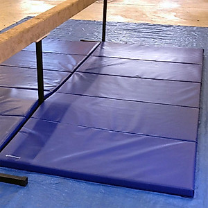 Greatmats Gym Mats 4x10 Ft x 2 Inch, Folding Gymnastics Tumbling and Cheerleading Mat, (Blue)