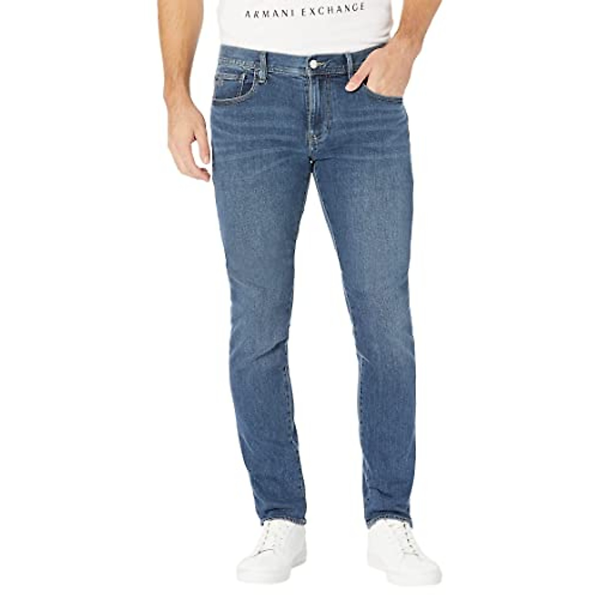 Armani Exchange Slim Fit Five-Pocket Jeans Indigo Denim 32 34
