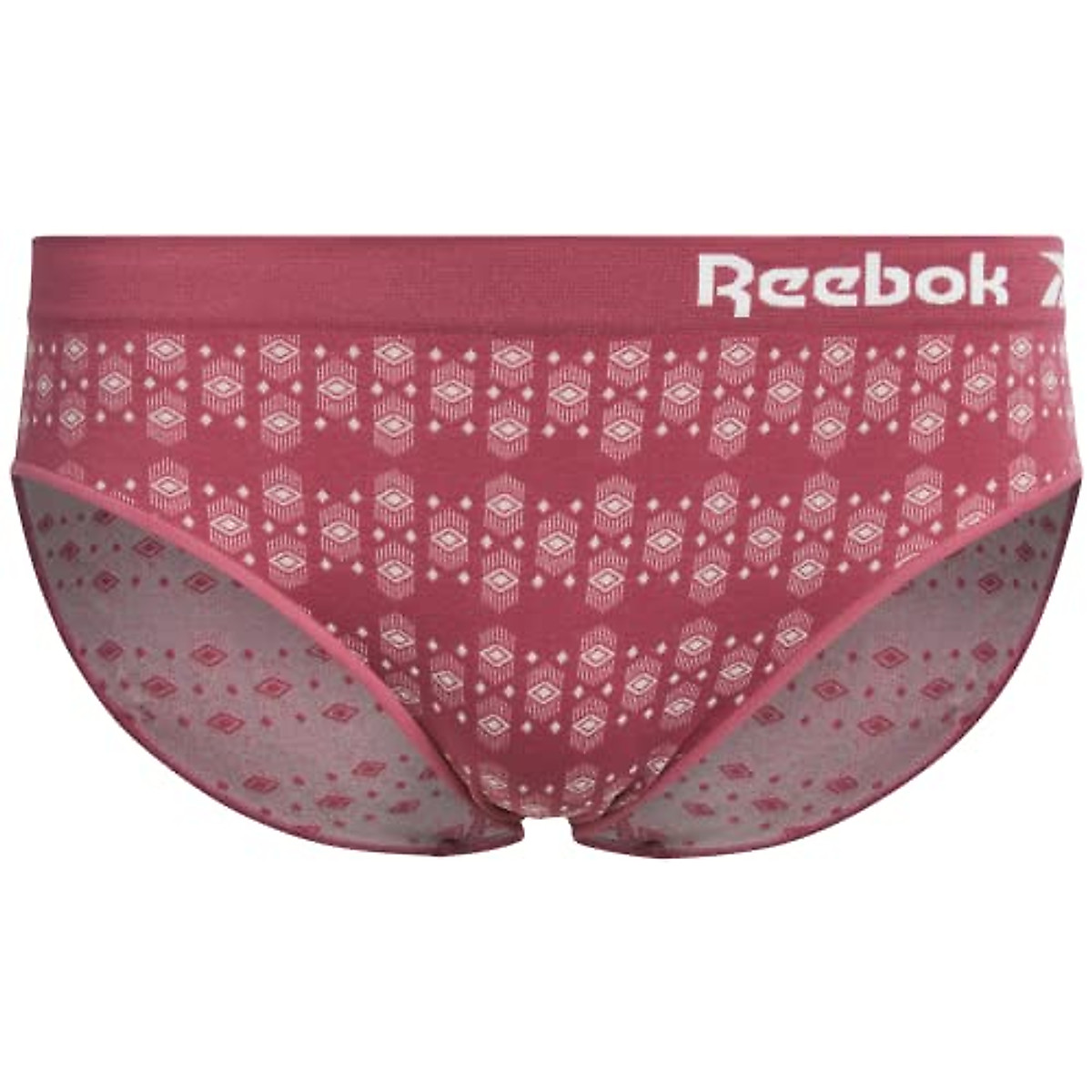 Reebok Women's Underwear - Seamless Microfiber Bikini Panties (3 Pack), Size Medium, Jacquard/Lotus/Black