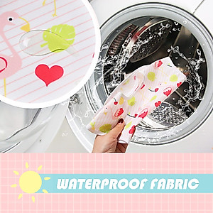 Little Dimsum 3 pack Baby Bibs Waterproof Bib Easy to Clean Feeding Bibs Weaning Bibs Adjustable Closed for Babies Toddlers with Large Pocket 6-36Months(Penguin & Flamingo &Triangle)