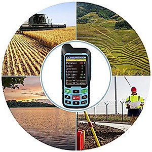 Te-Rich Land Surveying Equipment, Handheld GPS GNSS Receiver Land Irregular Area Survey Measuring Instrument, Land Measuring Tool for Forest Farmland Mountain Mining Lake