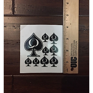 6 Sheet Temporary Tattoo Set QoS, BBC ONLY, I Love BBC 38 Total Tattoos Queen of Spades