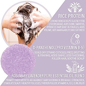 Luxiny Hair Shampoo and Conditioner Set - Sulfate Free Lavender Bars, Made in USA (1 Shampoo Bar 60g, 1 Deep Conditioner Bar 50g)