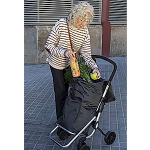 Playmarket Playcare Folding Shopping Cart with Swivel Wheels, Navy