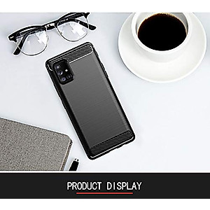 M MAIKEZI Samsung A71 5G case,Galaxy A71 5G case with HD Screen Protector, Soft TPU Slim Fashion Non-Slip Protective Phone Case Cover for Galaxy A71 5G (Black)