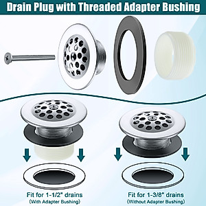 Tub Drain Linkage Assembly, Tub Drain Stopper and Trip Lever Overflow Faceplate Trim Kit with Screws, Bathtub Drain Kit Fit for Trip Lever Bath Tub Waste and Overflow Drain