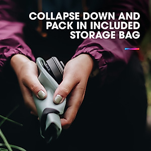 Hydrapak Seeker - Collapsible Water Storage (2L/70oz) - BPA & PVC Free Camping Hydration Reservoir Bag - Mammoth Grey