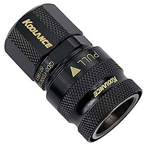 Koolance QD3-FS10X13-BK QD3 Female Quick Disconnect No-Spill Coupling, Compression for 10mm x 13mm (3/8in x 1/2in) *Black*