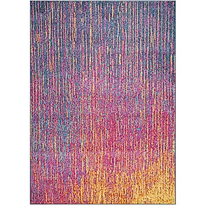 Nourison Passion Abstract Multicolor 2'2" x 7'6" Area -Rug, Easy -Cleaning, Non Shedding, Bed Room, Living Room, Dining Room, Kitchen (2x8)