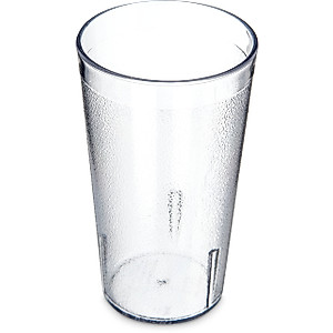 Carlisle FoodService Products 52128107 Stackable ShatterResistant Plastic Tumbler, 12 oz., Clear (Pack of 6)