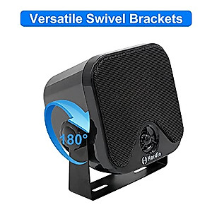 Herdio 4 Inches Heavy Duty Waterproof Boat Marine Bluetooth Speakers Surface Mounted for Camper Skid Steer ATV UTV RZR Golf Cart Tractor