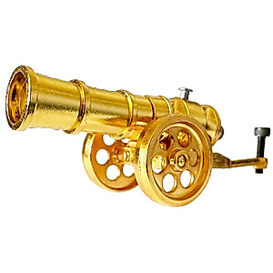 Mini Golden Cannon Model Metal Replica Collection Desktop Decoration Ornaments