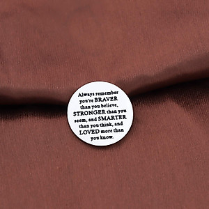 KUIYAI Pocket Hug Token Always Remember You Are Braver Than You Believe Token (Remember-Pocket Hug S)