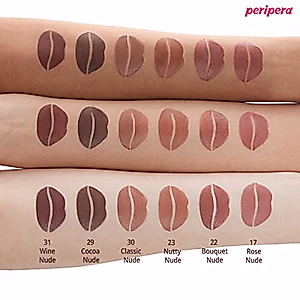 Peripera Ink the Velvet Lip Tint | High Pigment Color, Longwear, Weightless, Not Animal Tested, Gluten-Free, Paraben-Free | #017 ROSY NUDE, 0.14 fl oz