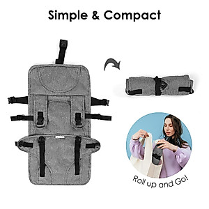 Travel Harness Seat Fabric Foldable Baby Seat with Safety Extension Belt(contact shop) Washable Harness Chair for Infant Feeding|Toddler Travel High Chair Seat Sack|Parent Pouch Baby Travel Essential