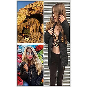 Dokotoo Womens Casual Ladies Winter Faux Fur Collar Zip Up Open Front Quilted Puffer Jacket Coat Outerwear with Pockets Black Small