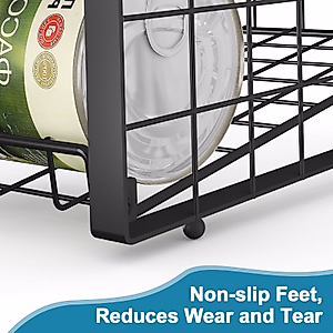 JKsmart Stackable Can Rack Organizer for Pantry 9" H, Adjustable Can Storage Holder for Various Ounces of Canned food Soda Drinks, Can Dispenser for Kitchen Cupboard Cabinet, 2 Tier, 2 Pack