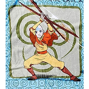 Avatar: The Last Airbender Throw Blanket Aang Zuko Katara Toph Elements Plush Throw Blanket | Cozy Sherpa Blanket | Super Soft Lightweight Fleece Blanket | Geeky Home Decor | 45 x 60 Inches
