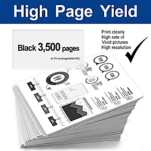 [3,500 Pages High Yield] Compatible TN-760 TN760 Toner Cartridge: Replacement for Brother TN760 Toner MFC-L2710DW MFC-L2750DW HL-L2350DW MFC-L2717DW DCP-L2550DW Printer TN7601PK Toner