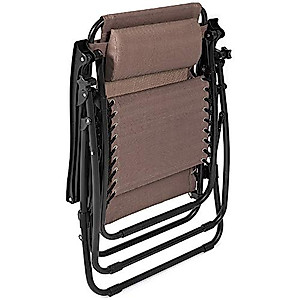 Best Choice Products Set of 2 Adjustable Zero Gravity Lounge Chair Recliners for Patio, Pool w/ Cup Holders - Brown