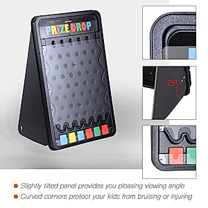 WinSpin 30" Prize Drop Board Foldable Stand Disk Drop Board Game Customizable 6 Slots with 10 Pucks for Carnival Tradeshow Party, (19"x30")