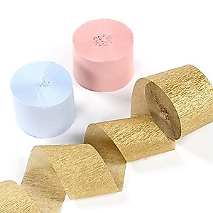 Pink-Blue Gender-Reveal Party-Decorations Streamers - 9 Rolls Wedding Bachelorette Engagement Crepe Tissue Paper Streamer Birthday Baby Bridal Shower Garland Decor Panduola