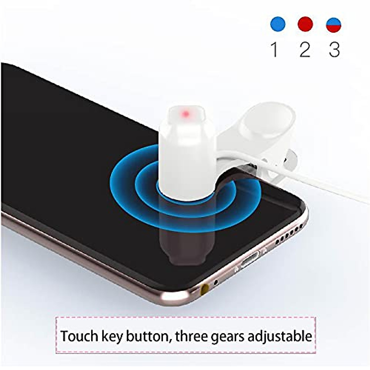 HLS Laluney Auto-clicker Device for Mobile Phone and Tablet Computer Screen,Adjustable Speed Simulated Finger Clickier(2 Packs) (White)