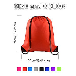 KUUQA 8Pcs Drawstring Backpack Bags String Bag Cinch Sackpack Gym Bag