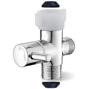 Fat-Cattie Brass Bidet T Adapter with Shut-Off Valve,3 Way 7/8" x 7/8" x G1/2（20mm）,Metal T Valve for Bidet(Bidet T-Valve Adapter)