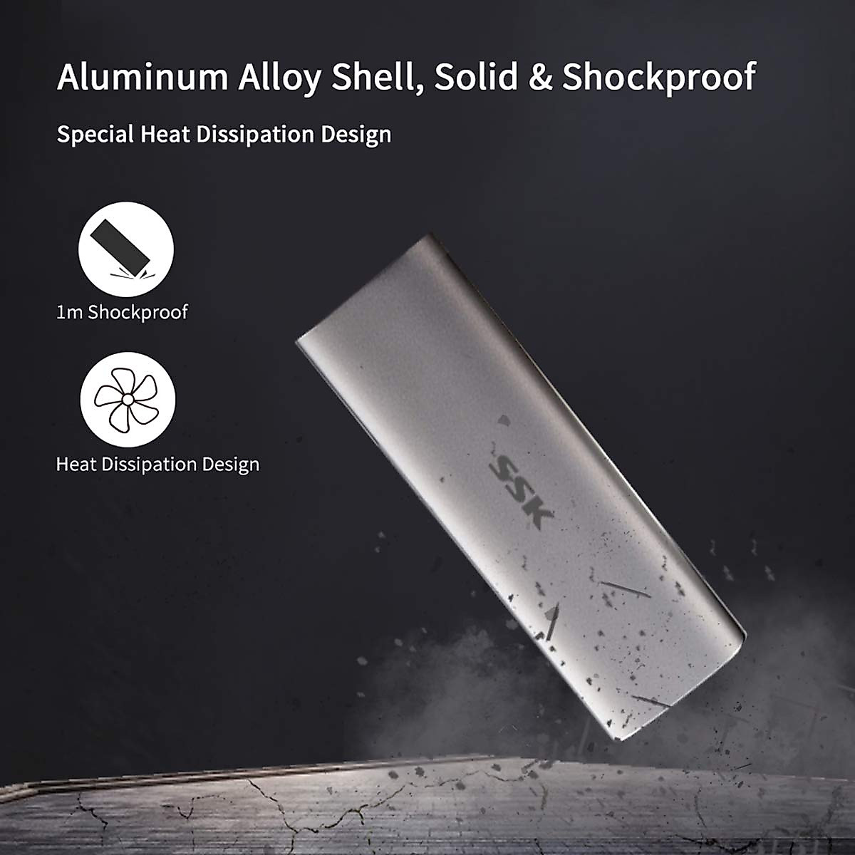 SSK Bundles 1TB Portable External SSD with 550MB/s Transfer Speed Aluminum 2.5" Hard Drive Enclosure USB C 3.1 Gen 2(6Gbps). Buy These Two Together and has a Very Attractive Price.You Can't Miss n