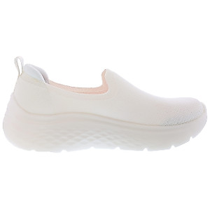 Skechers Women's Gowalk Hyper Burst Grand Smile Slip On Sneaker, White, 9