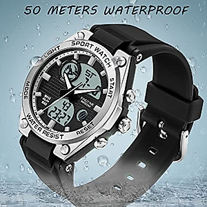 findtime Womens Digital Watch Sport Waterproof Watch Analog Military Tactical Watches LED Backlight Alarm Stopwatch Wrist Watches