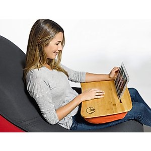 Star Wars Traybo 2.0 Lap Desk, Bamboo Top Lap Desk with Pillow for Laptop Built in Slot for Tablet or Phone, Lap Pad for Working, Reading, Writing, Lap Board, Rebel