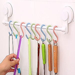 Carrittons S Shaped Hooks Plastic Hook for Hanging Pots Pans Plants Utensils Closet Clothes Bags Towels Home Kitchen Accessories 20 Pieces (Blue)